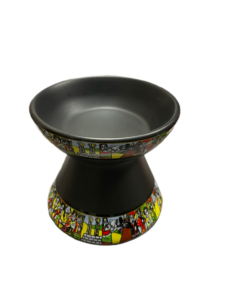 Black Ceramic Jebena Holder (Saba) | Selamta L.L.C